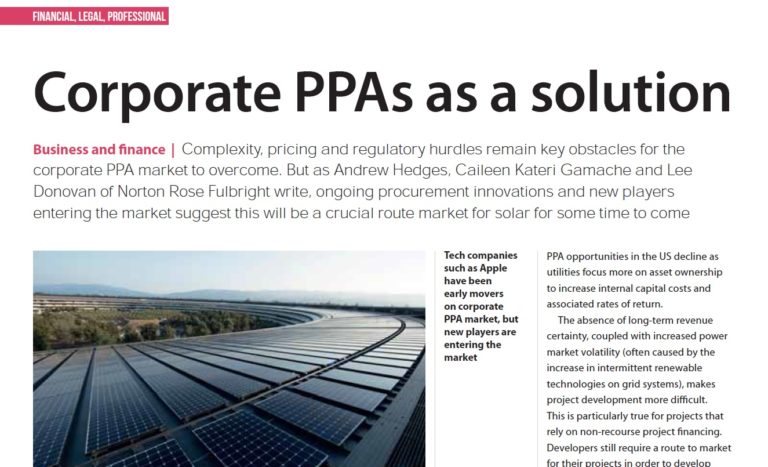 Corporate PPAs as a solution - PV Tech