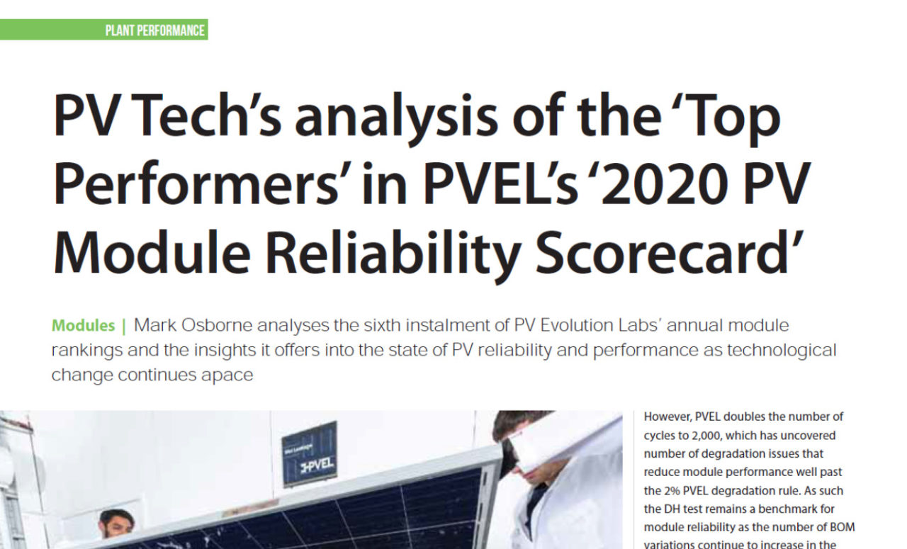 PV Tech’s analysis of the ‘Top Performers’ in PVEL’s ‘2020 PV Module ...