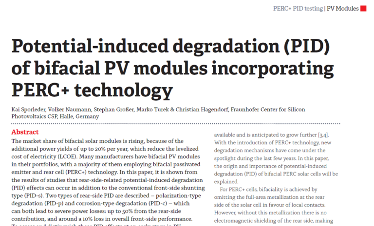 Potential-induced degradation (PID) of bifacial PV modules ...