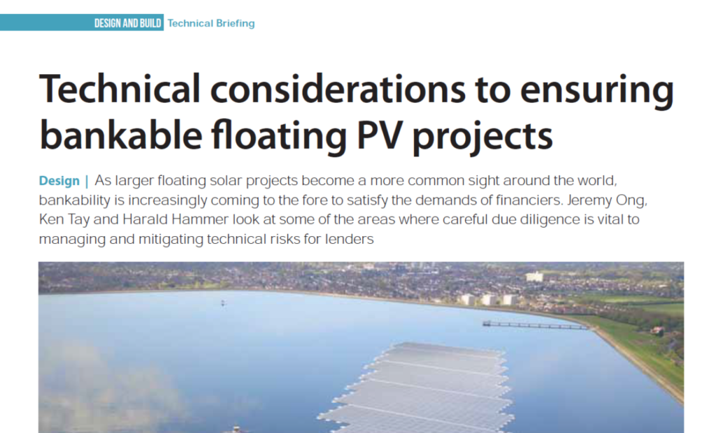 Technical considerations to ensuring bankable floating PV projects - PV ...