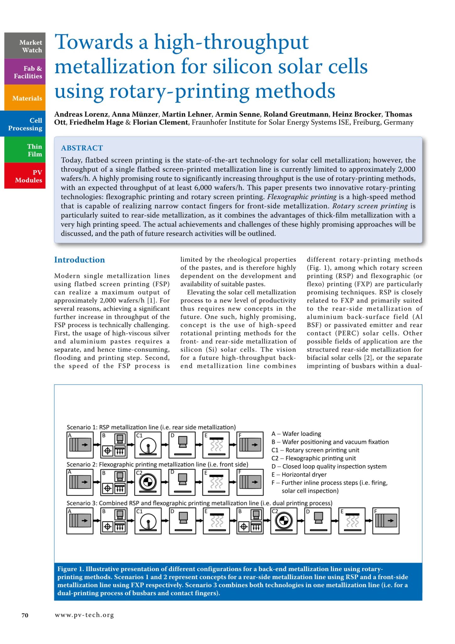 Towards a high-throughput metallization for silicon solar cells using ...