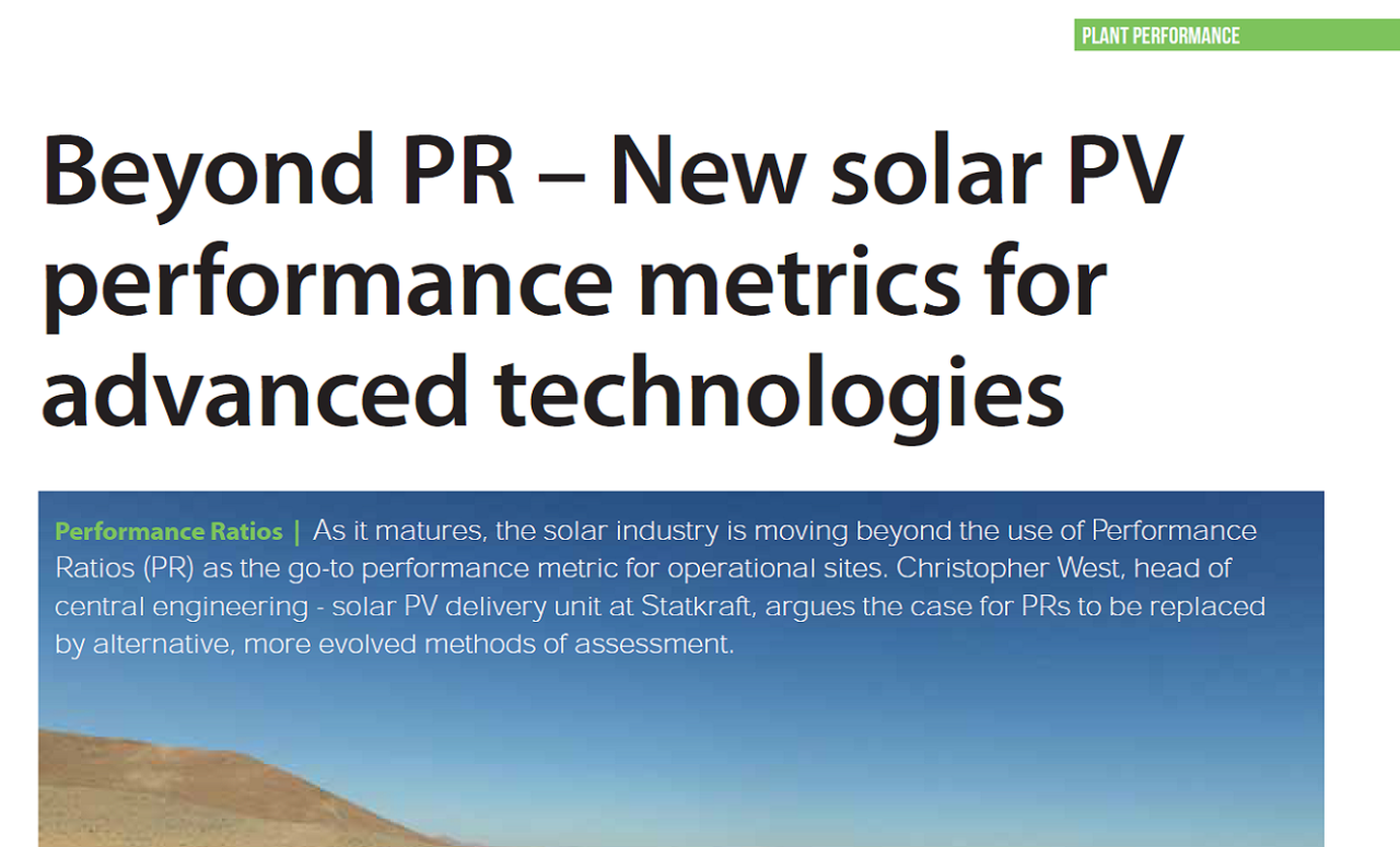 Beyond PR – New solar PV performance metrics for advanced technologies ...
