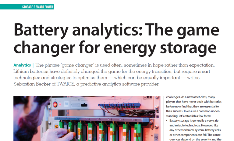 Battery analytics: The game changer for energy storage - PV Tech