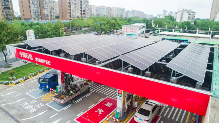JinkoSolar bifacial modules installed at Sinopec petrol stations - PV Tech