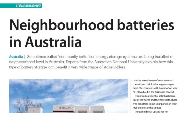 Neighbourhood batteries in Australia - PV Tech