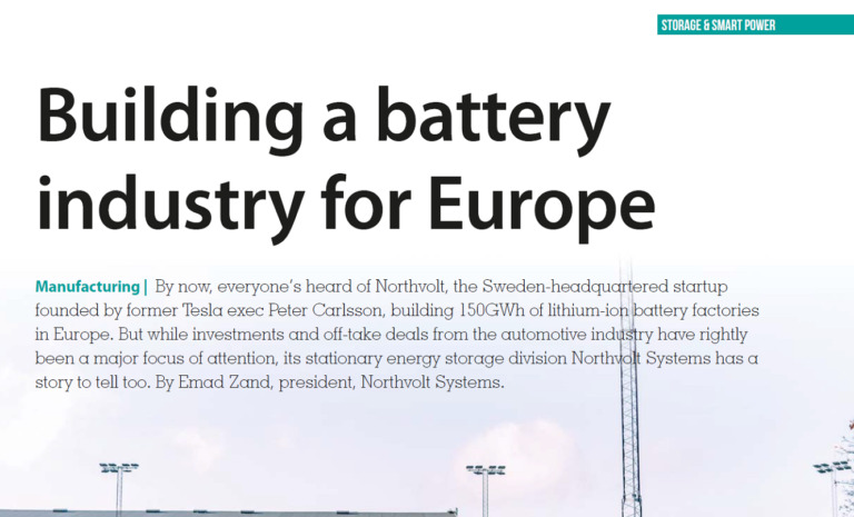 Building a battery industry for Europe - PV Tech