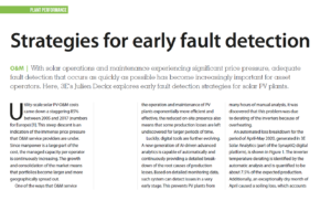 Strategies for early fault detection - PV Tech