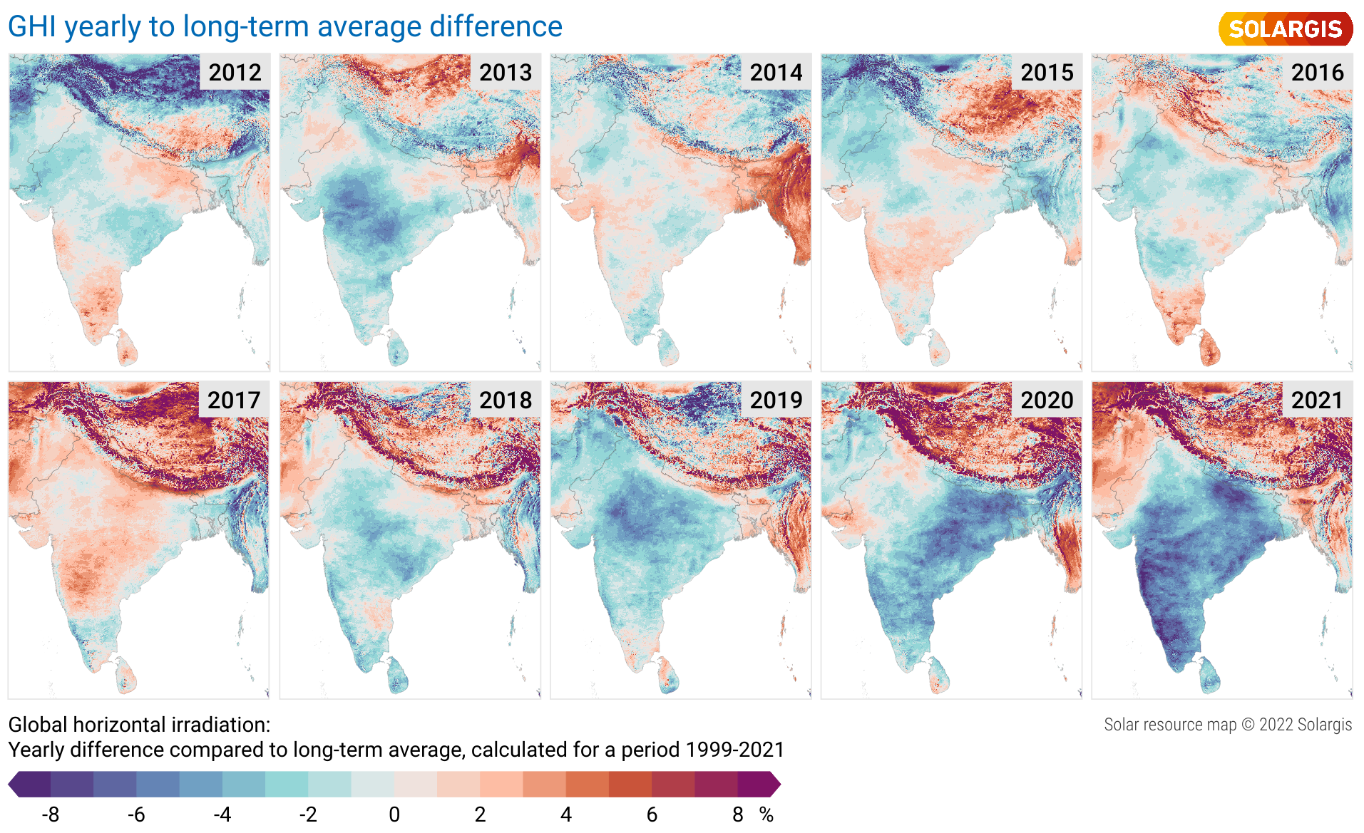 Solargis maps reveal ‘significant deviations’ in average irradiance levels in key PV markets ...
