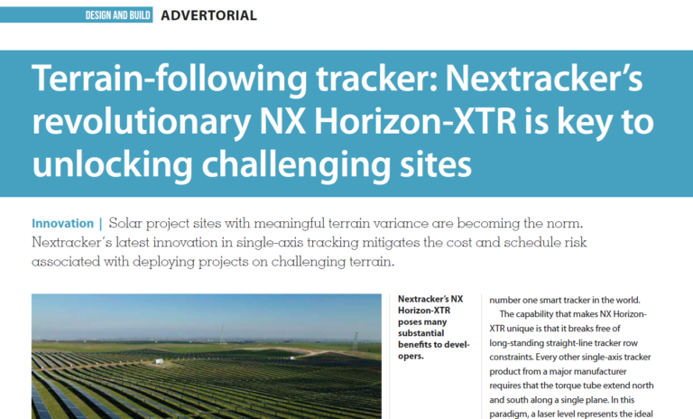 ADVERTORIAL: Terrain-following tracker: Nextracker’s revolutionary NX ...