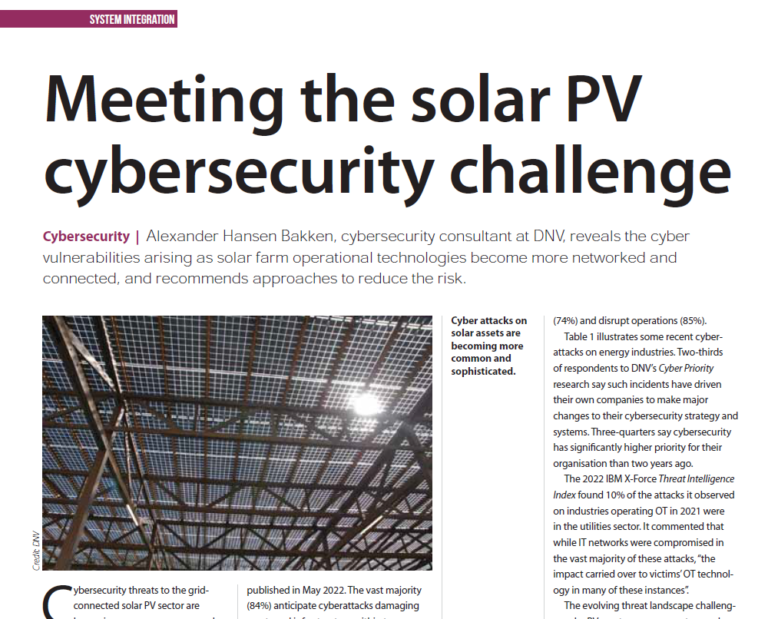 Meeting the solar PV cybersecurity challenge - PV Tech