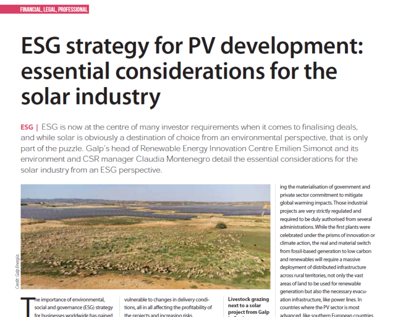 ESG strategy for PV development: essential considerations for the solar ...