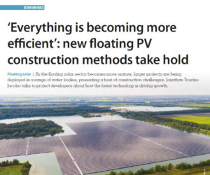 ‘Everything is becoming more efficient’: new floating PV construction ...