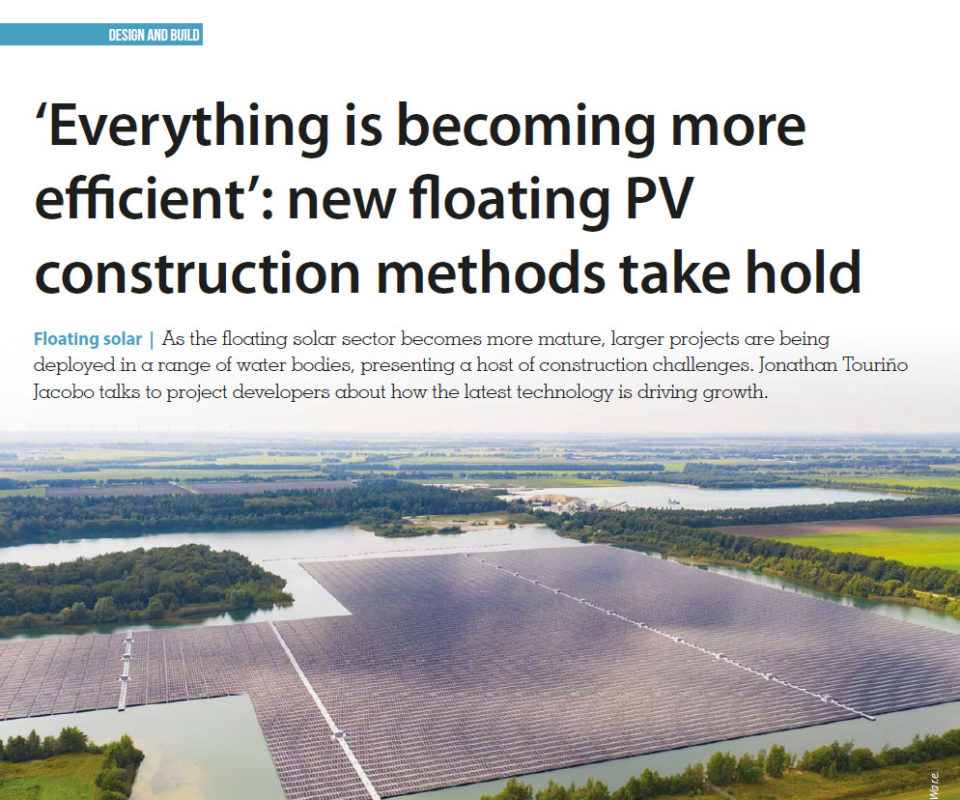 ‘Everything is becoming more efficient’: new floating PV construction ...