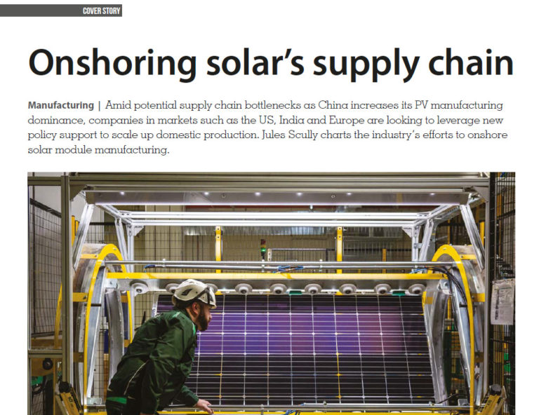 Onshoring solar’s supply chain - PV Tech
