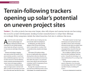 Terrain-following trackers opening up solar’s potential on uneven ...
