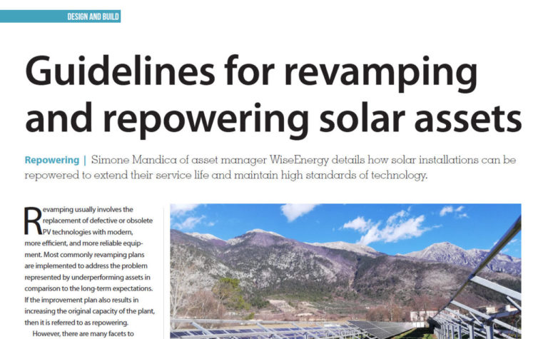 Guidelines for revamping and repowering solar assets - PV Tech