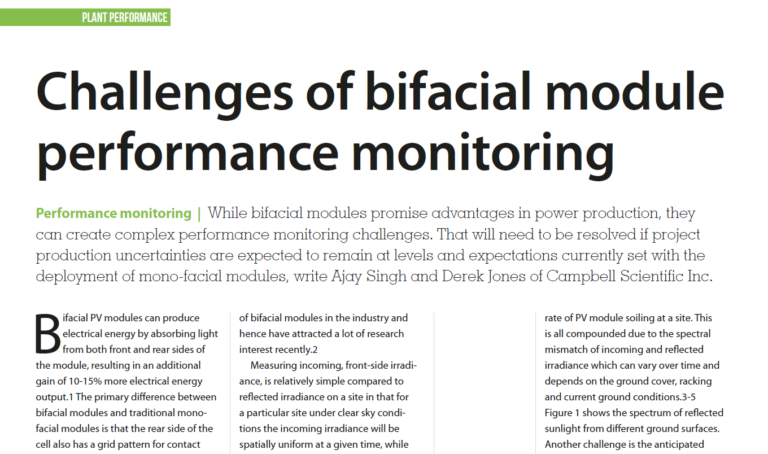 Challenges of bifacial module performance monitoring - PV Tech
