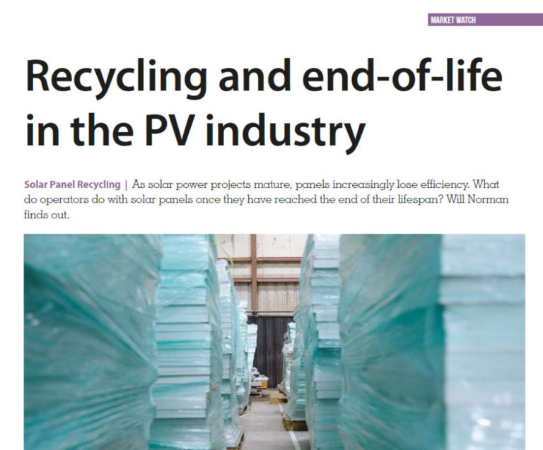 Recycling and end-of-life in the PV industry - PV Tech