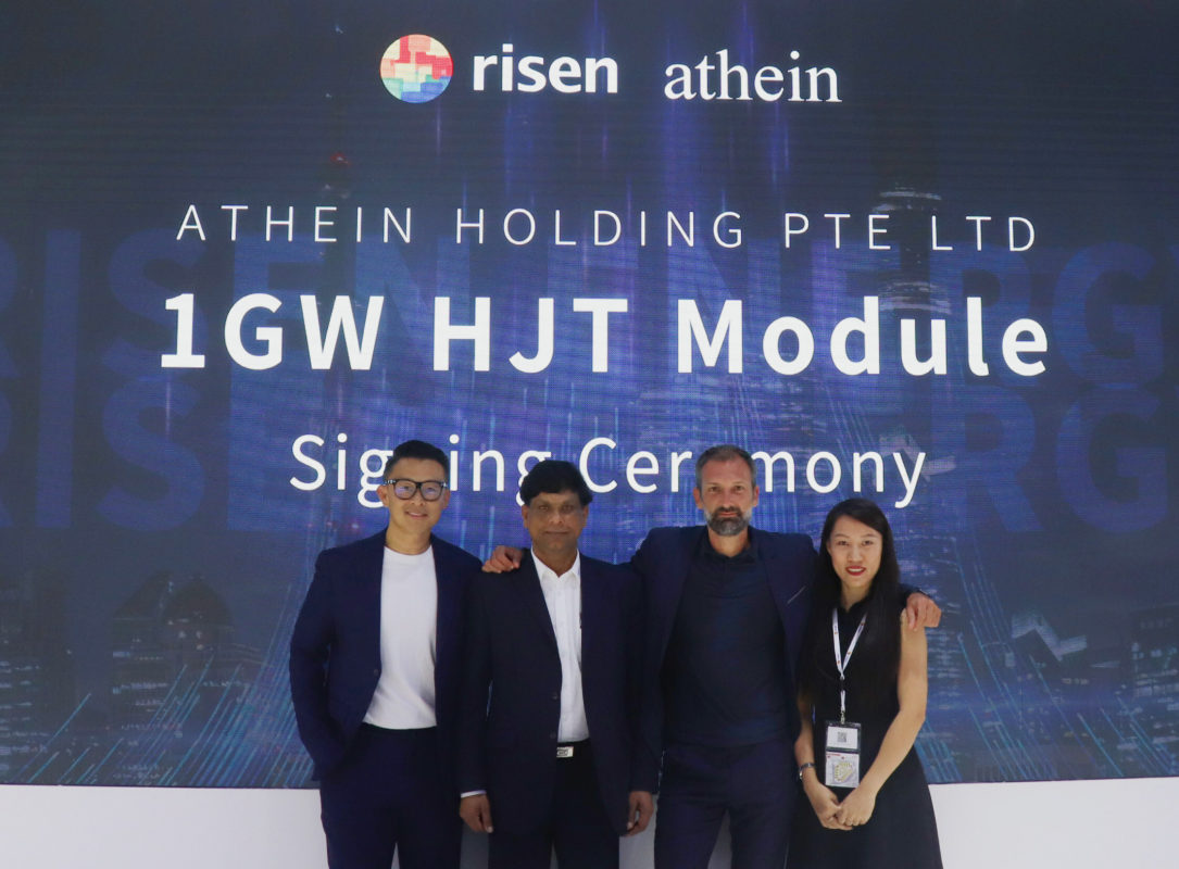 Risen Energy signs 1GW HJT supply deal with Singaporean IPP