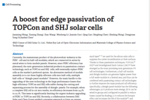 A boost for edge passivation of TOPCon and SHJ solar cells - PV Tech