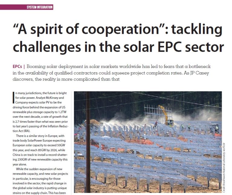 “A spirit of cooperation”: tackling challenges in the solar EPC sector ...