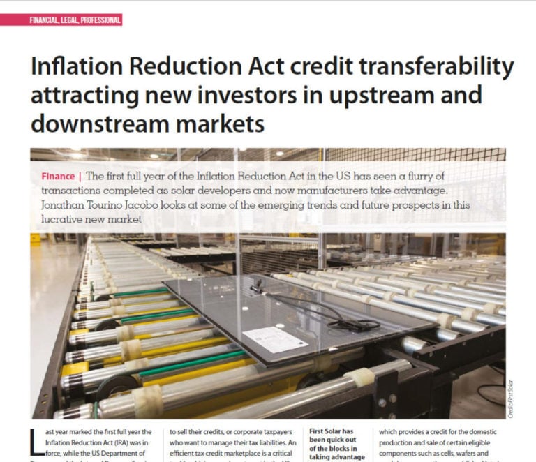 Inflation Reduction Act credit transferability attracting new investors ...