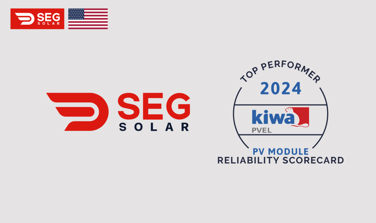 SEG Solar "Top Performer" in Kiwa PVEL 2024 Module Reliability ...