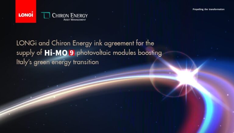 LONGi and Chiron Energy sign agreement for supply of Hi-MO 9 modules ...