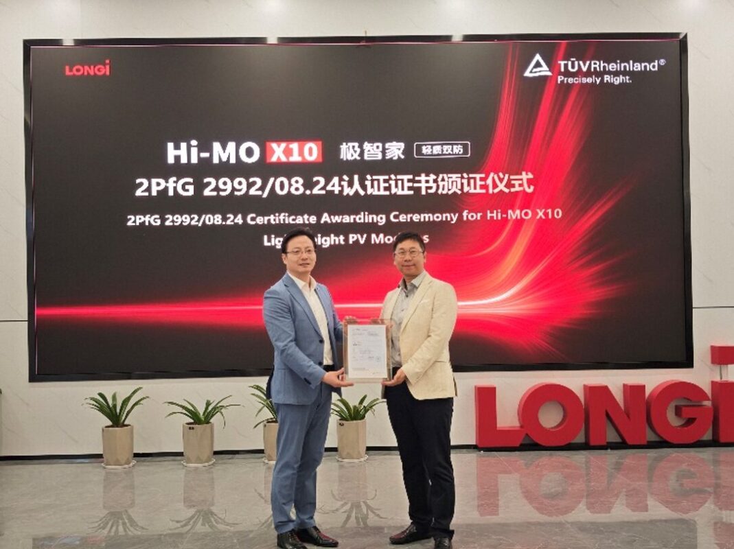 LONGi’s Hi-MO X10 lightweight module awarded grade AAA certification by ...