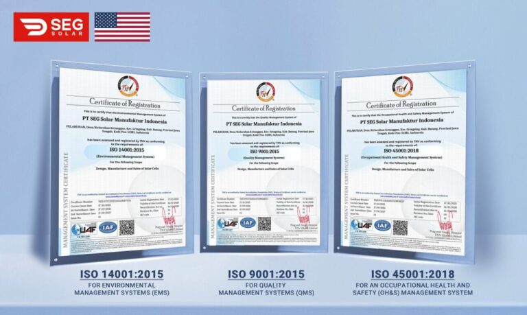 SEG Solar's Indonesia plant awarded triple ISO certification - PV Tech
