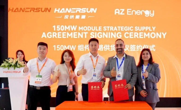 Hanersun and AZ Energy sign 150MW module agreement at SNEC - PV Tech